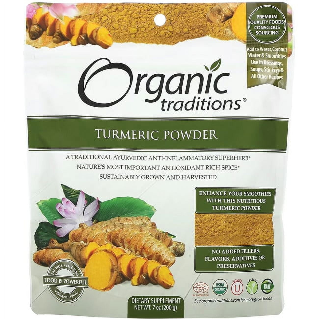 Organic Traditions - Turmeric Powder - 7 oz. - Walmart.com