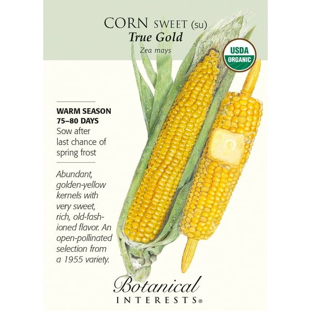 Organic True Gold Sweet Corn Seeds - 8 grams - Walmart.com