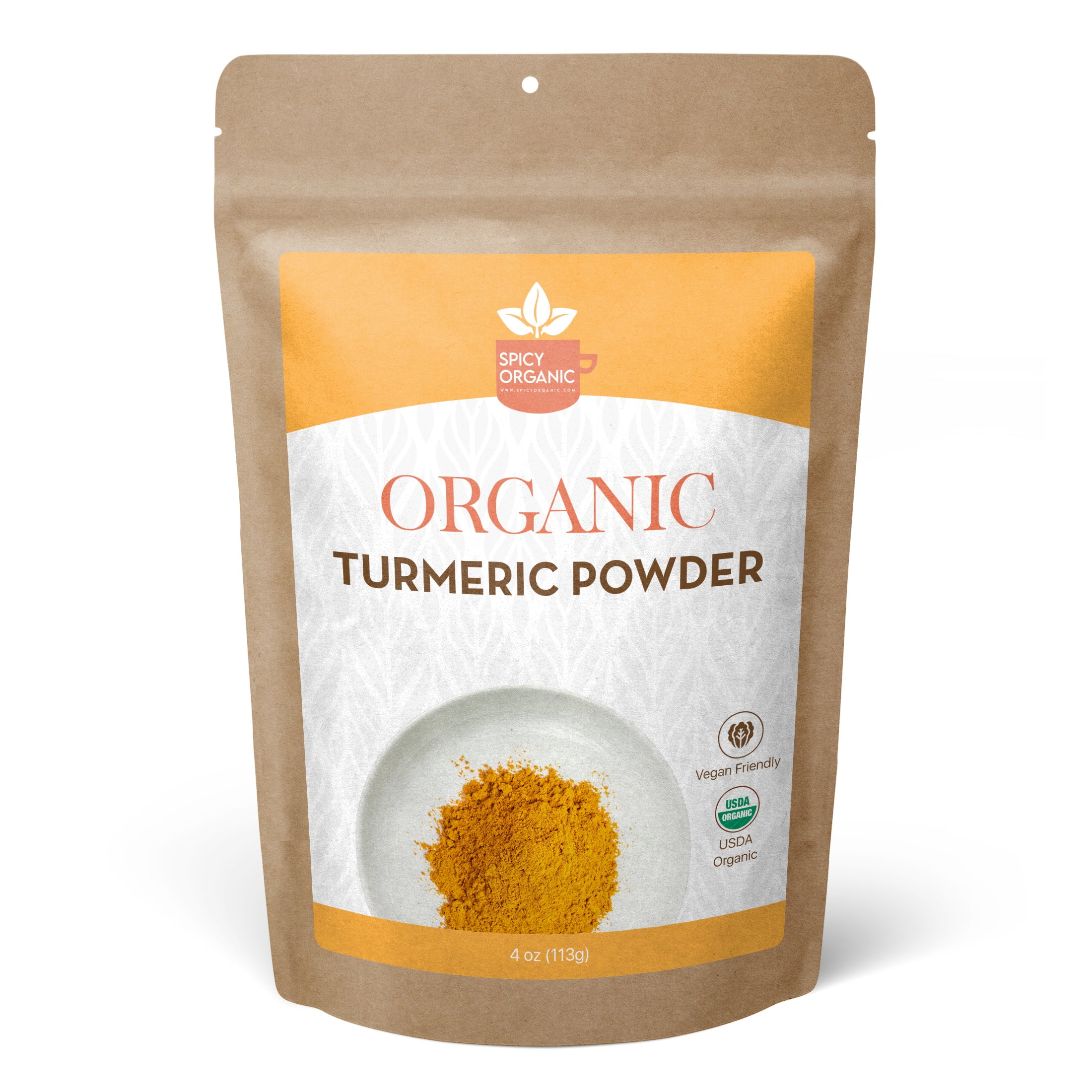 Spicy Organic Turmeric Powder, 100% Pure, Non-GMO, Gluten-Free, Rich in ...