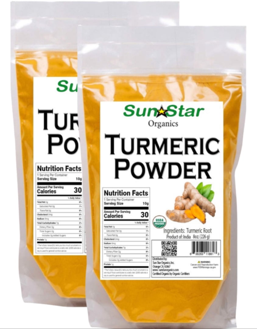 Organic Turmeric Powder (2 Pack, 8 oz each) - Pure, Flavorful Superfood ...