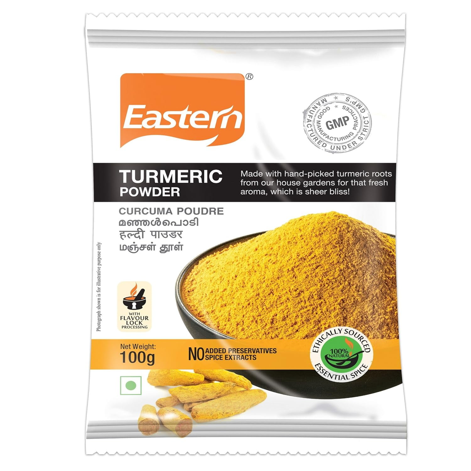 Organic Turmeric Powder By Eastern 100gm, 3.5 Ounce | Pack Of 1 ...