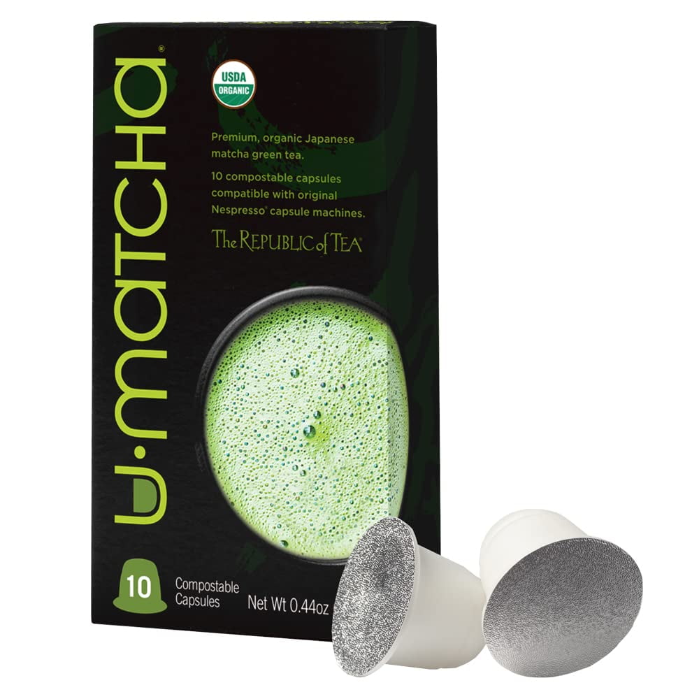 Organic U•Matcha Green Latte Capsule -Compatible Recyclable Pods (10 ...