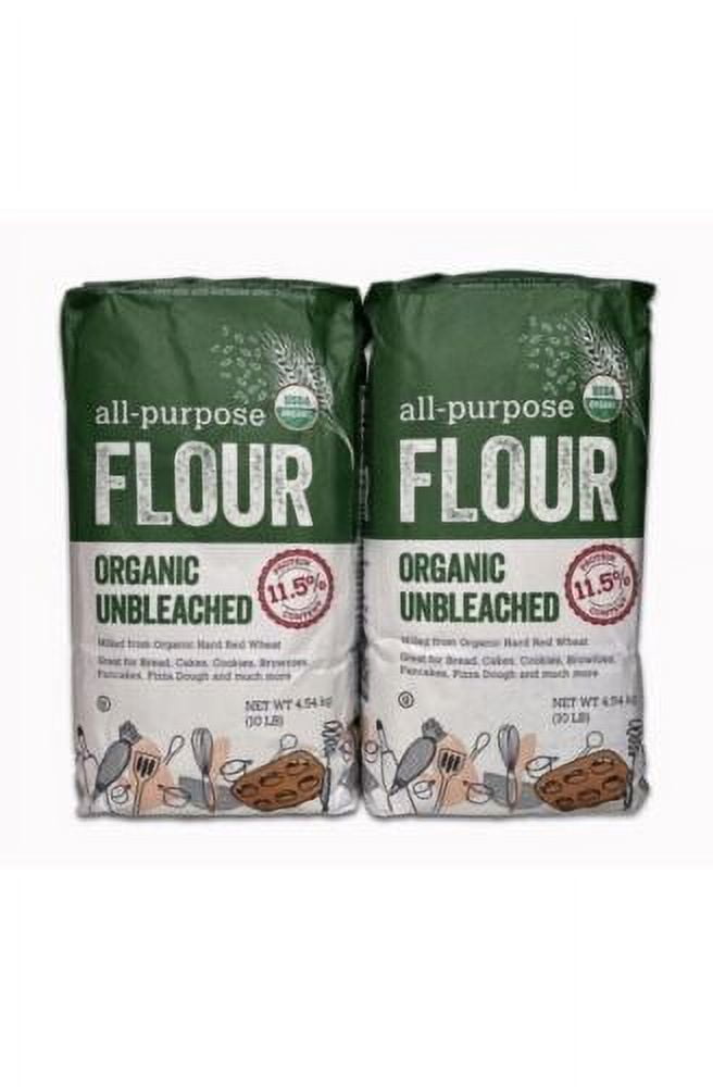Organic Unbleached All Purpose Flour, Pack of 2, 10 Pounds - Walmart.com