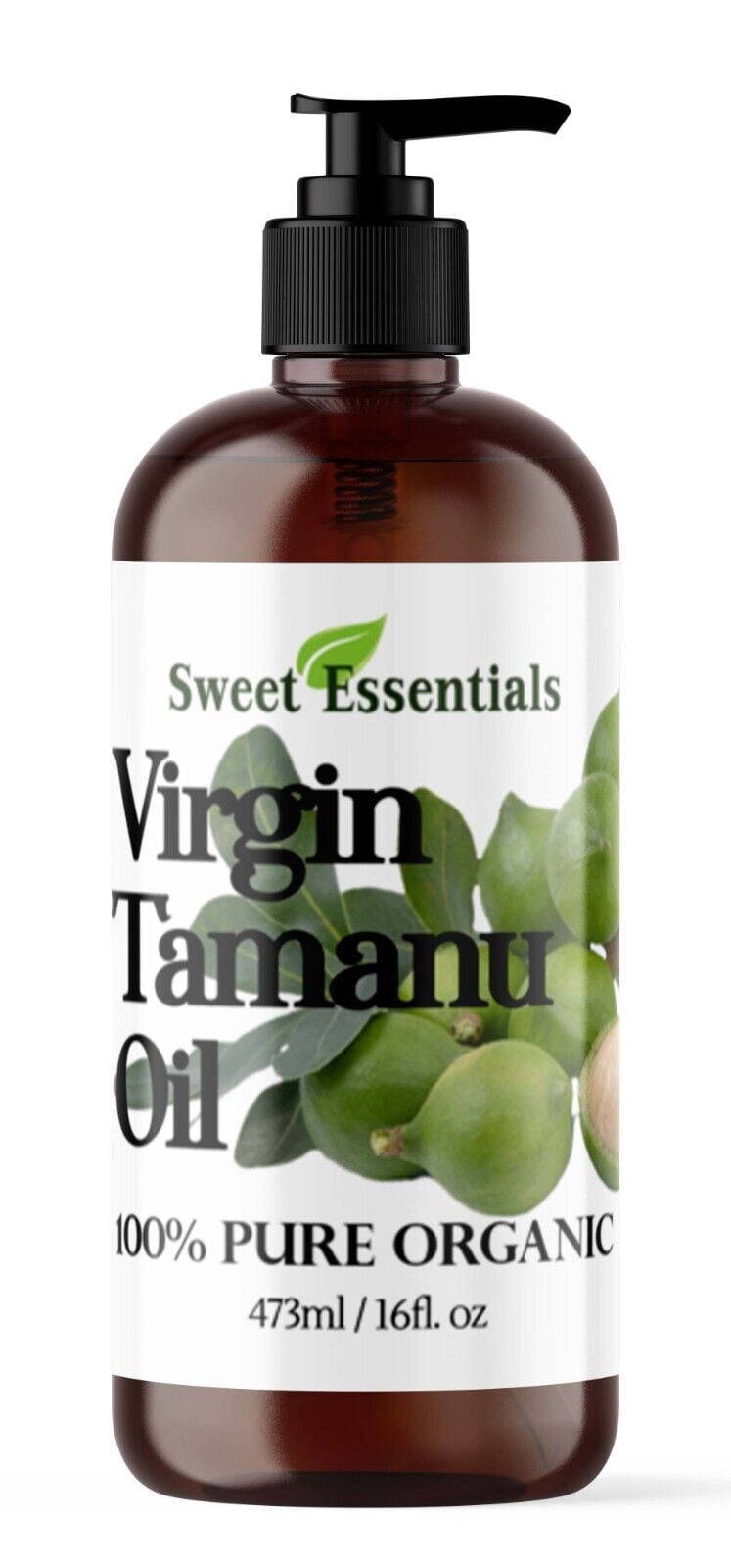 Organic Unrefined Tamanu Oil, 16oz w/ Pump, Imported From Tahiti, 100% ...