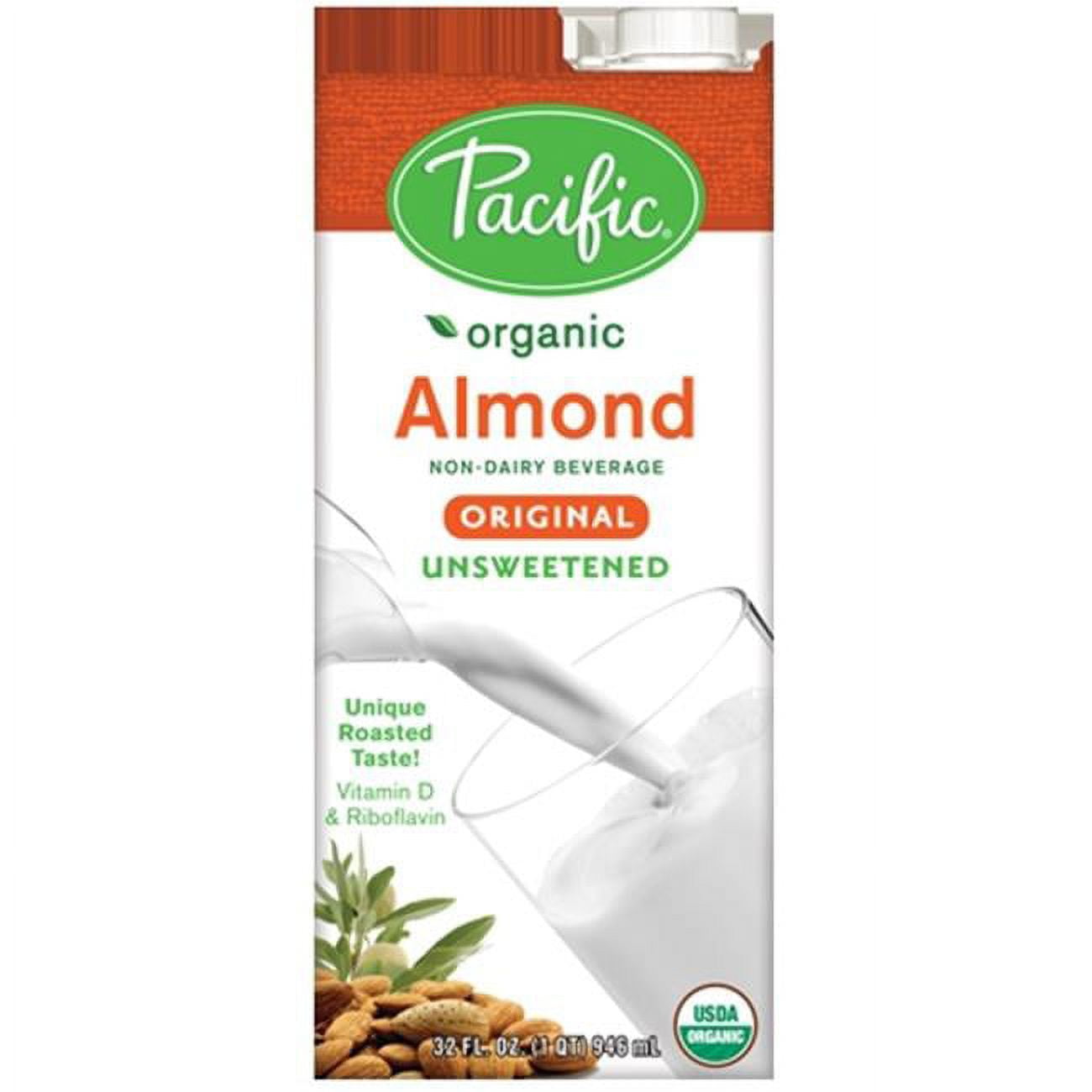 Organic Unsweetened Almond Original - 32 fl oz - Walmart.com