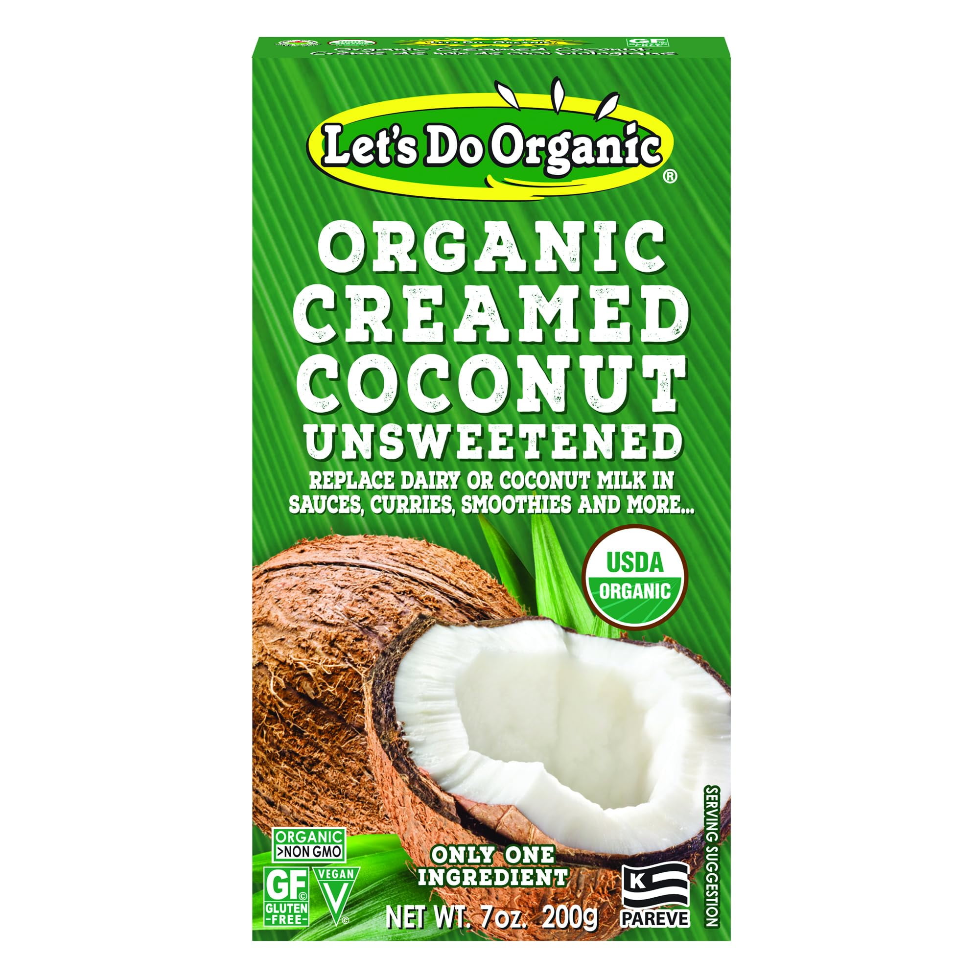 Let's Do Organic Unsweetened IEF31 Creamed Coconut - Organic Coconut ...