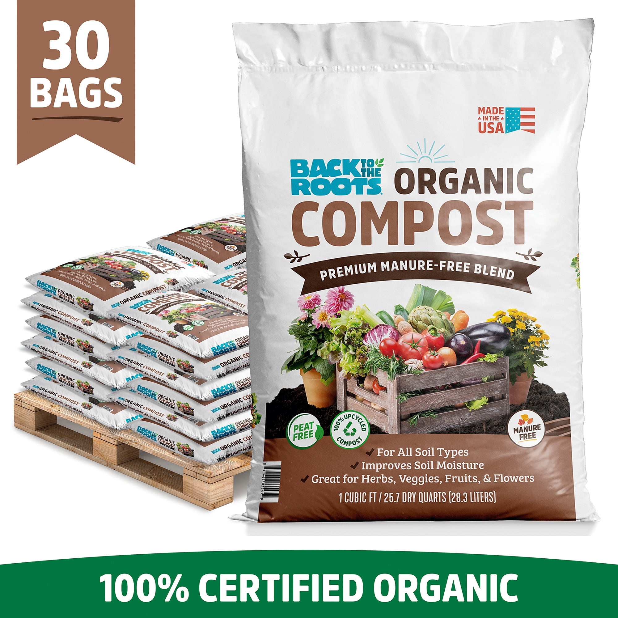 Organic Value Bulk Compost Soil Amendment Pallet 30 cu. ft. - Walmart.com