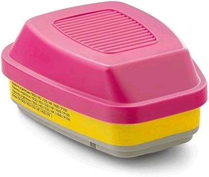 Organic Vapor/Acid Gas Cartridge/Filter 60923, P100 Respiratory ...