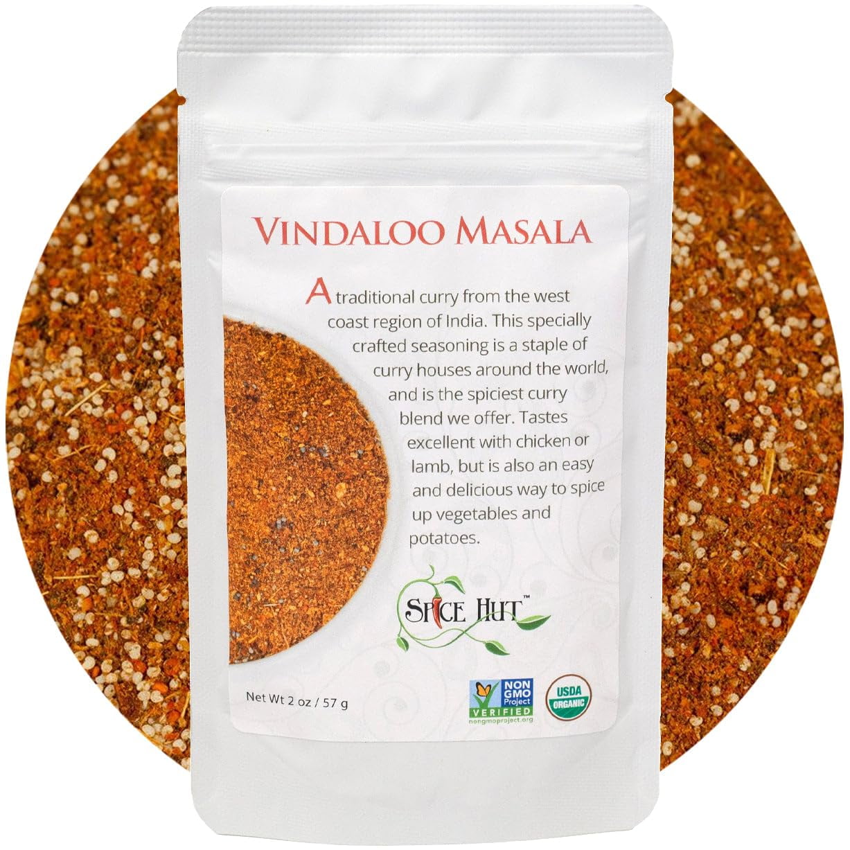 Organic Vindaloo Masala Seasoning, Quick & Easy Spice Blend for Indian ...