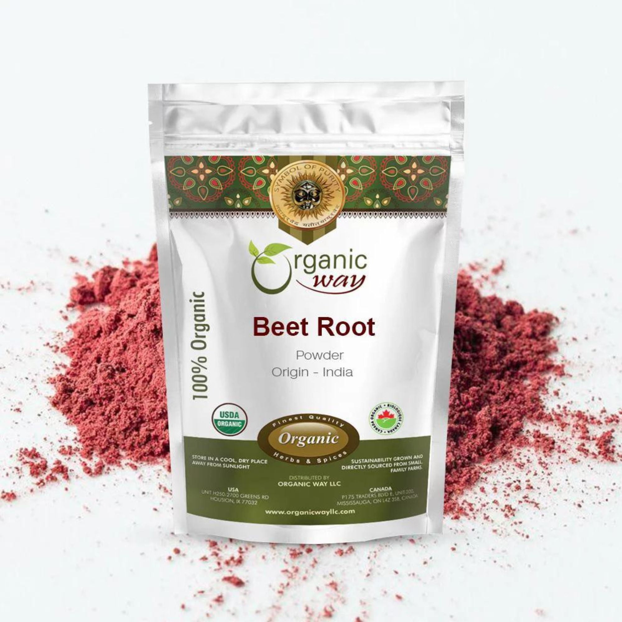 Organic Way Beet Root Powder (Beta Vulgaris) - Organic & Kosher ...