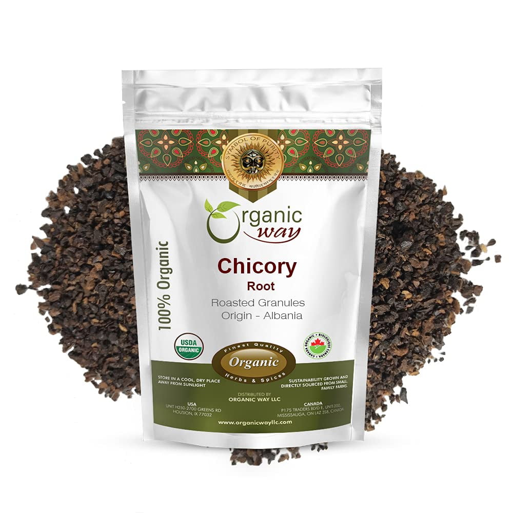 Organic Way Chicory Root Roasted Granules - Vegan, Non GMO, Gluten Free ...