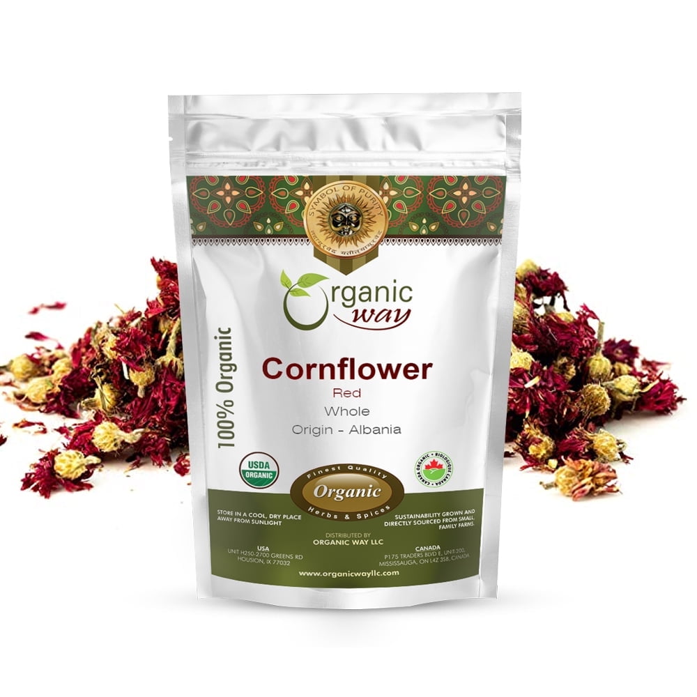 Organic Way Cornflower Red Whole (Centaurea cyanus) - European Wild-Harvest | Organic & Kosher ...