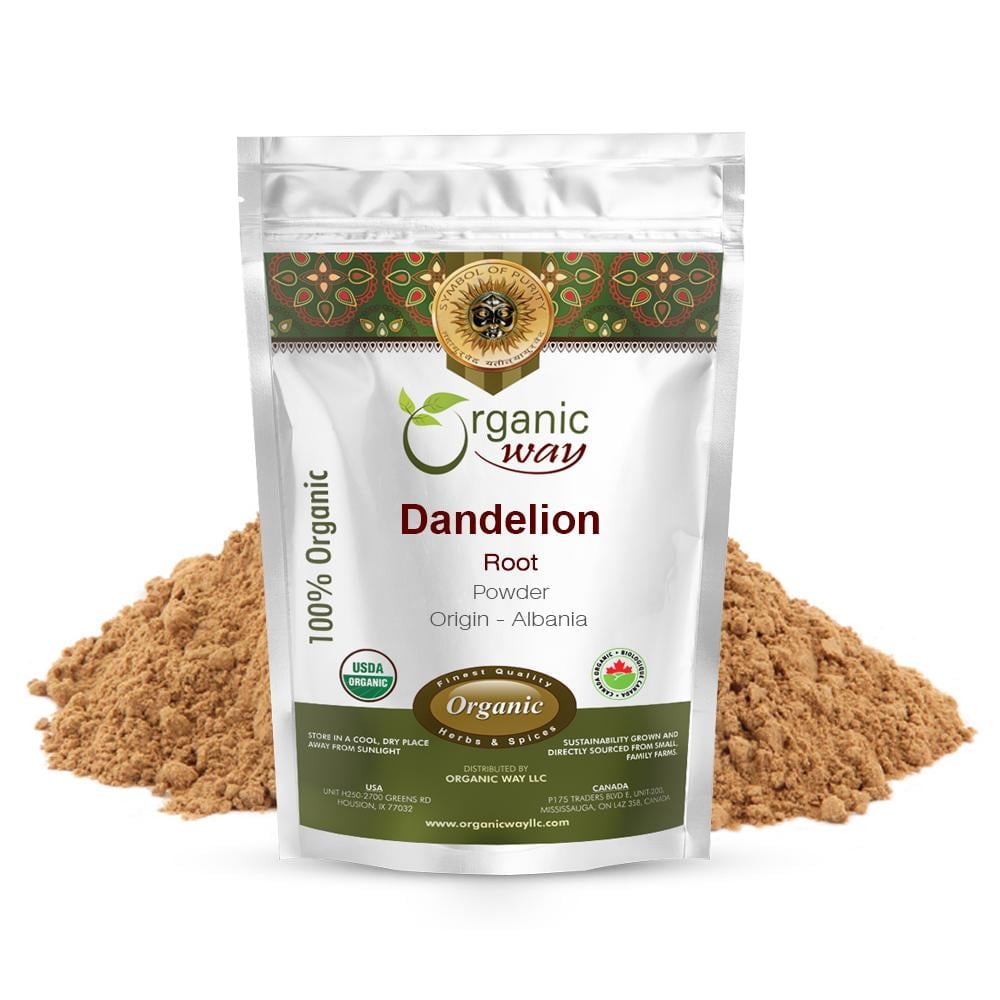 Organic Way Dandelion Root Powder, Herbal Tea, Sourced from Albania ...