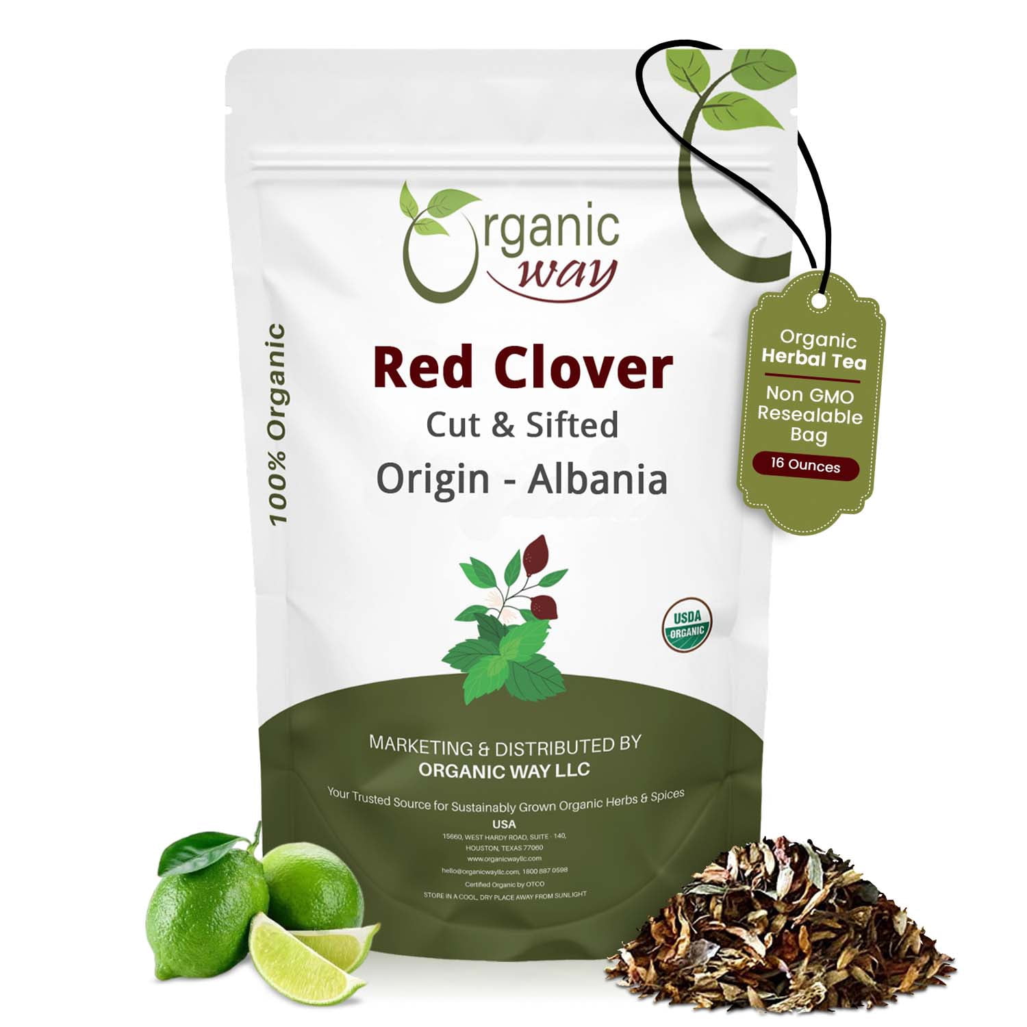Organic Way Dried Red Clover Cut & Sifted - Herbal Tea | European Wild ...