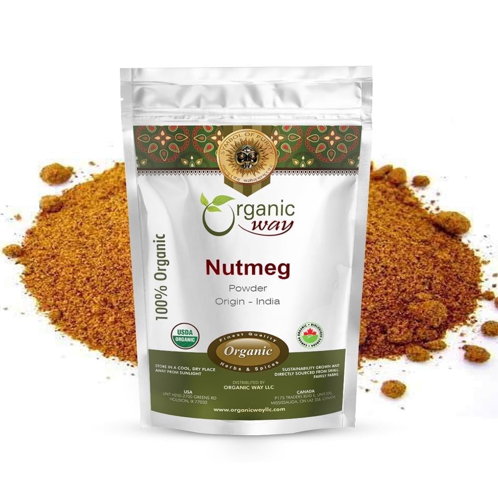 Organic Way Ground Nutmeg Powder (Myristica Fragrans) - Healthy ...
