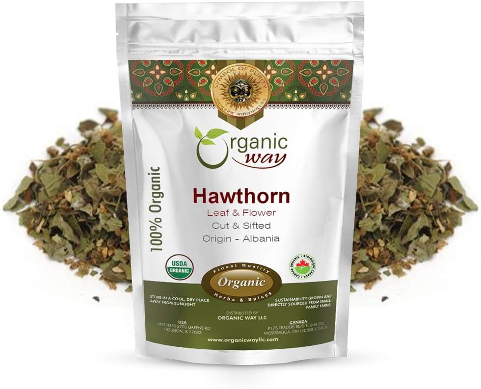 Organic Way Hawthorn Leaf & Flower Herbal Tea | USDA & Kosher Certified ...