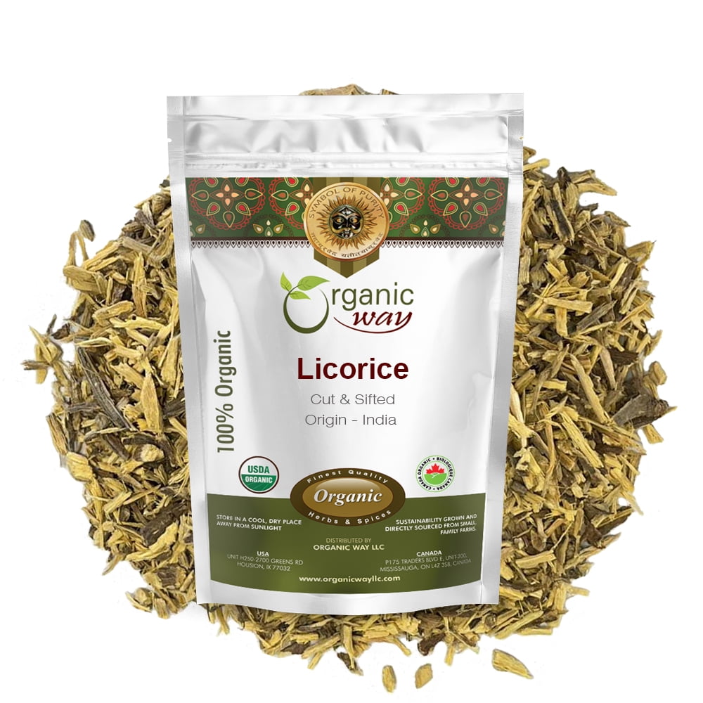 Organic Way Licorice Root Cut & Sifted (Glycyrrhiza Glabra) - Organic ...