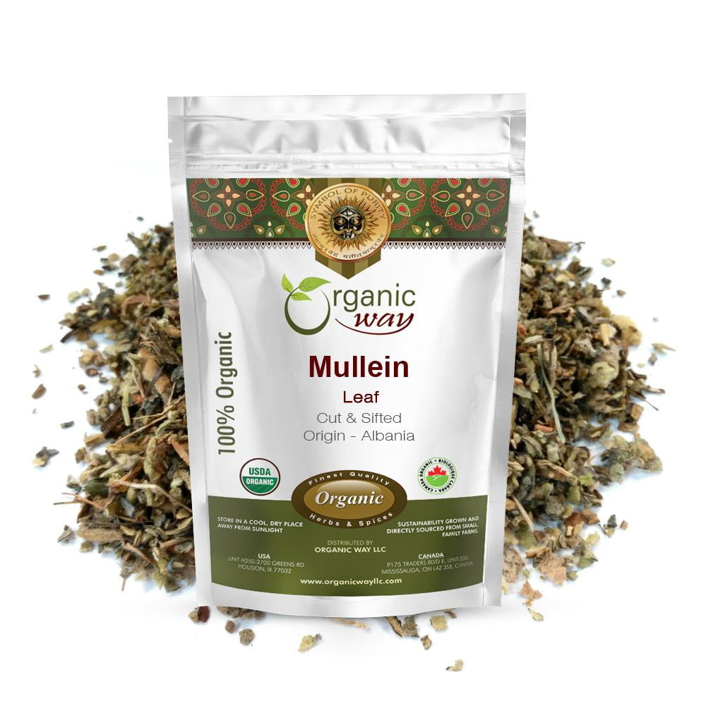 Organic Way Mullein Leaf Herbal Tea, Certified Organic & Kosher, Non ...