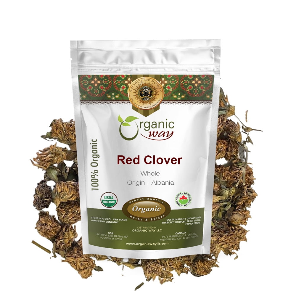 Organic Way Red Clover Blossoms Dried Whole - Herbal Tea | European ...