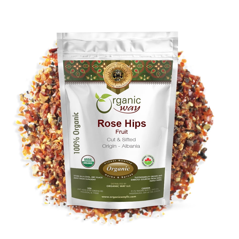 Organic Way Rosehips Fruit Seedless Cut & Sifted (Rosa Canina ...