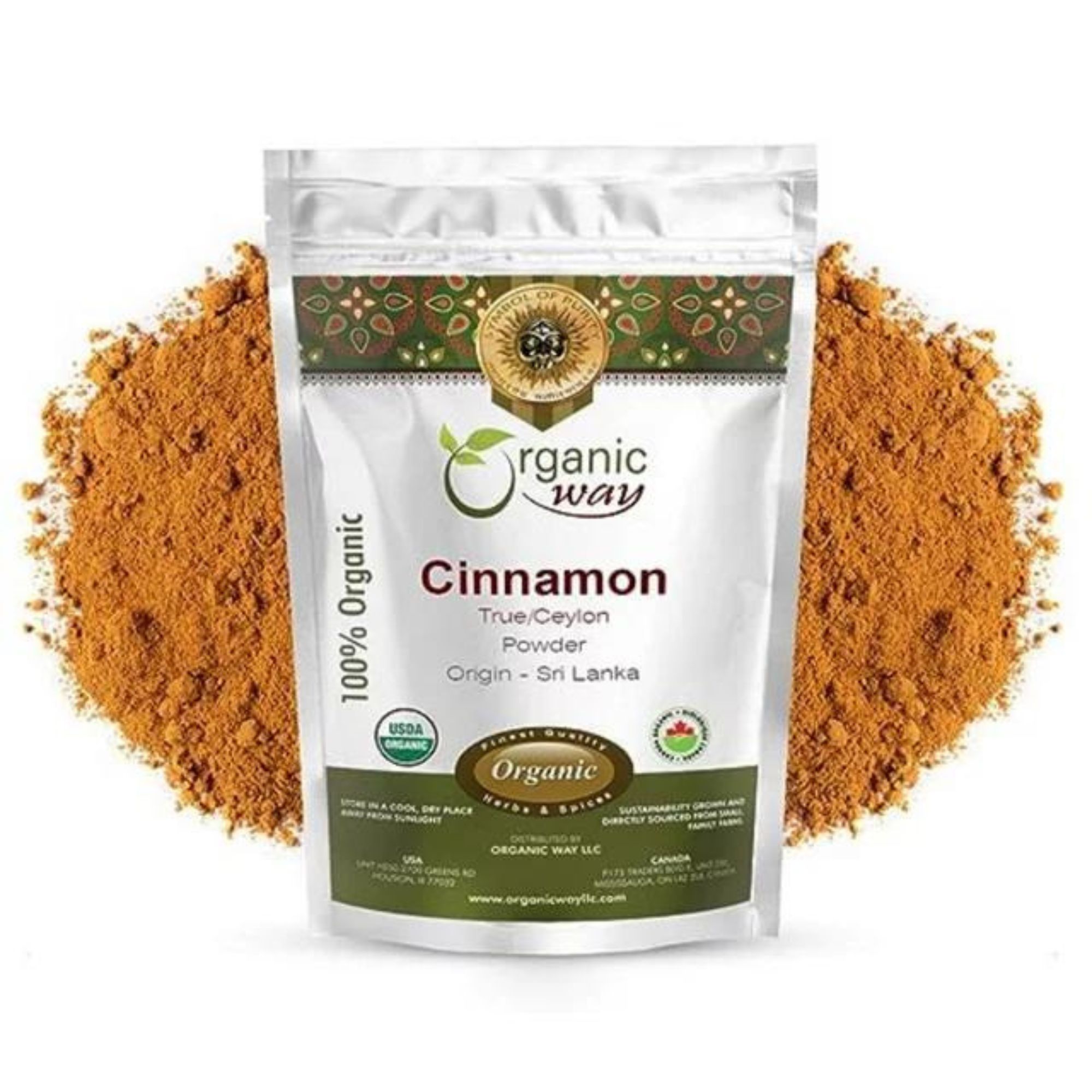 Organic Way True Ceylon Cinnamon Ground Cooking Spice Non GMO Gluten