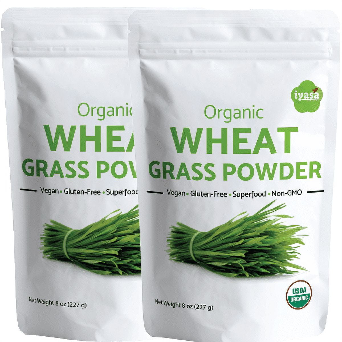 Organic Wheat Grass Powder 16 oz/453 gm/1 lb , Wheatgrass, Vegan, Green ...