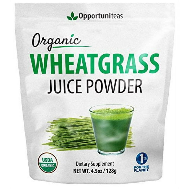 Organic Wheatgrass Juice Powder - Raw, Vegan, Non-GMO - 100% Pure Grass ...