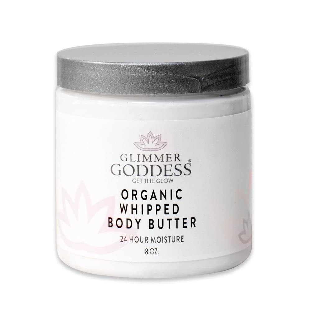 GLIMMER GODDESS Organic Whipped Body Butter- Citrus Mango, Vegan, 24 Hr ...