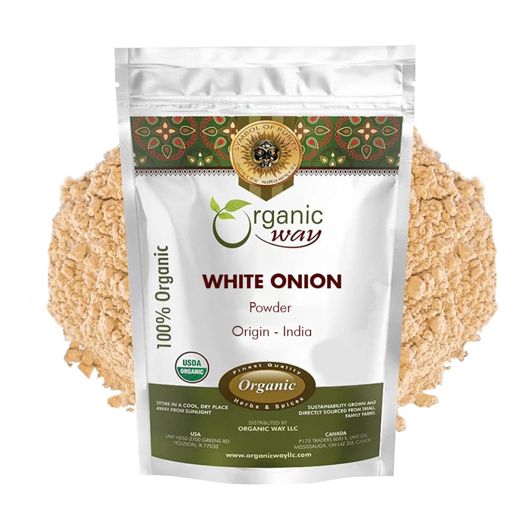 Organic Way White Onion Powder | Granulated Onion Powder | USDA ...