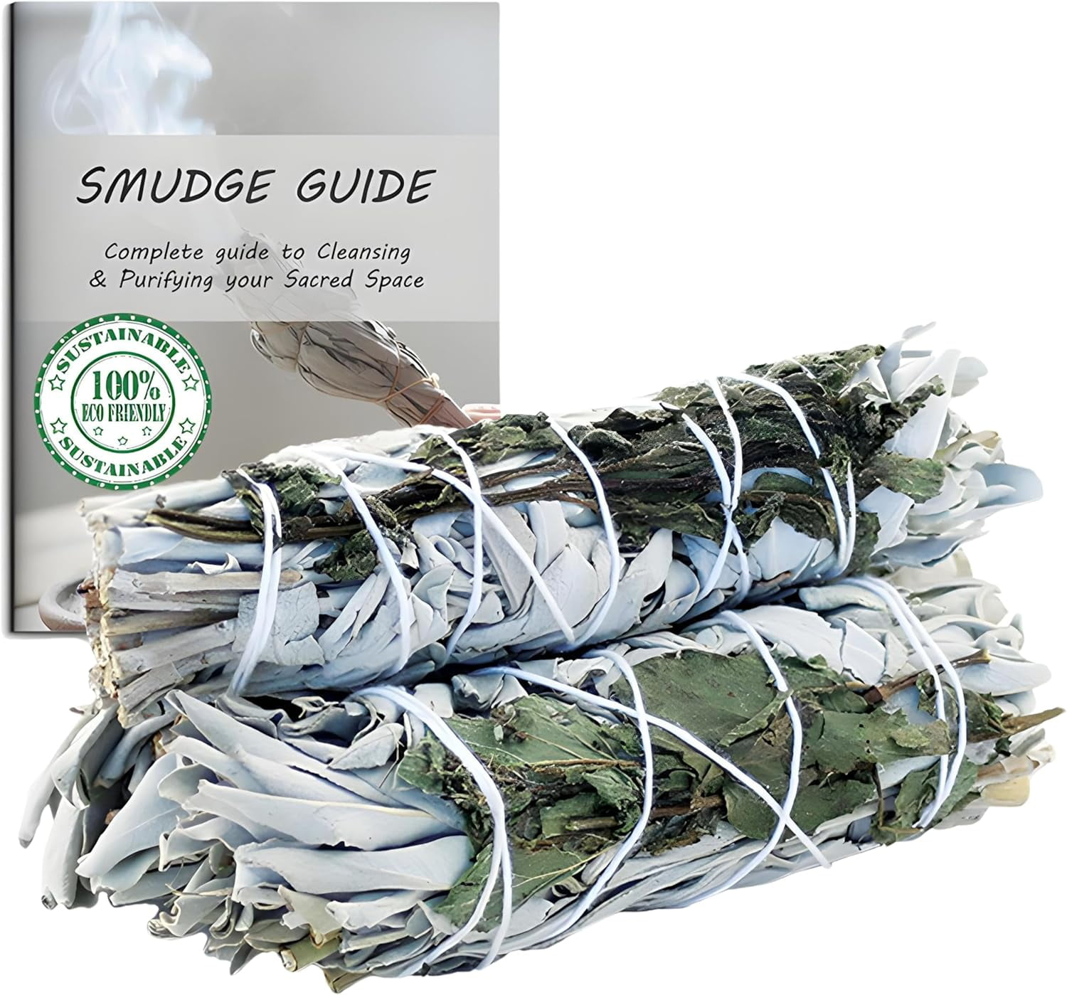 Organic White Sage Smudge Sticks 3-Pack with Cinnamon, Copal, Ruda Rue ...