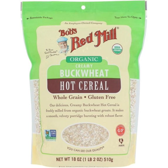 Organic Whole Grain Creamy Buckwheat Hot Cereal, 18-Ounce Bags (Pack of ...