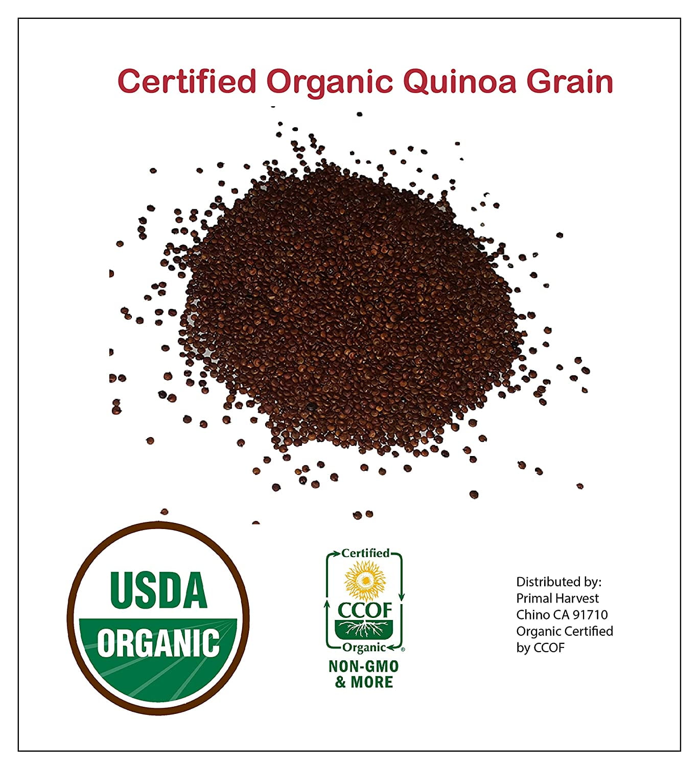 Organic Whole Grain Quinoa Red non-GMO Gluten Bulk (7 LB) - Walmart.com