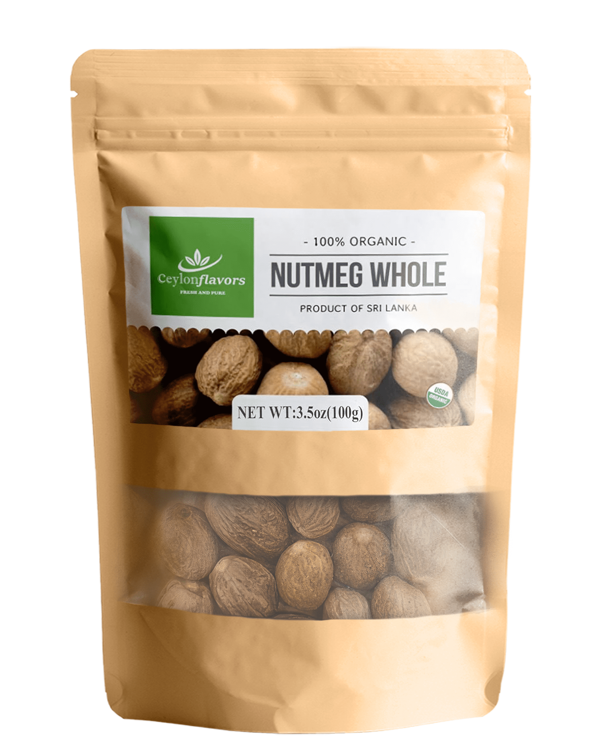 Organic Whole Nutmeg (3.5 oz), Premium Grade, Harvested & Packed from a ...