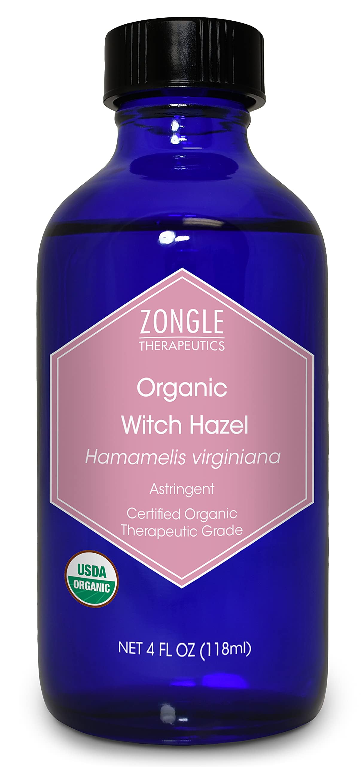 Organic Witch Hazel by Zongle, 4 OZ â€“ 100% Pure Natural for Face ...