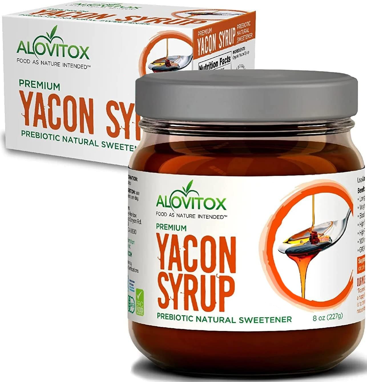 Organic Yacon Syrup by Alovitox - AIS1 Natural Sweetener Rich in ...