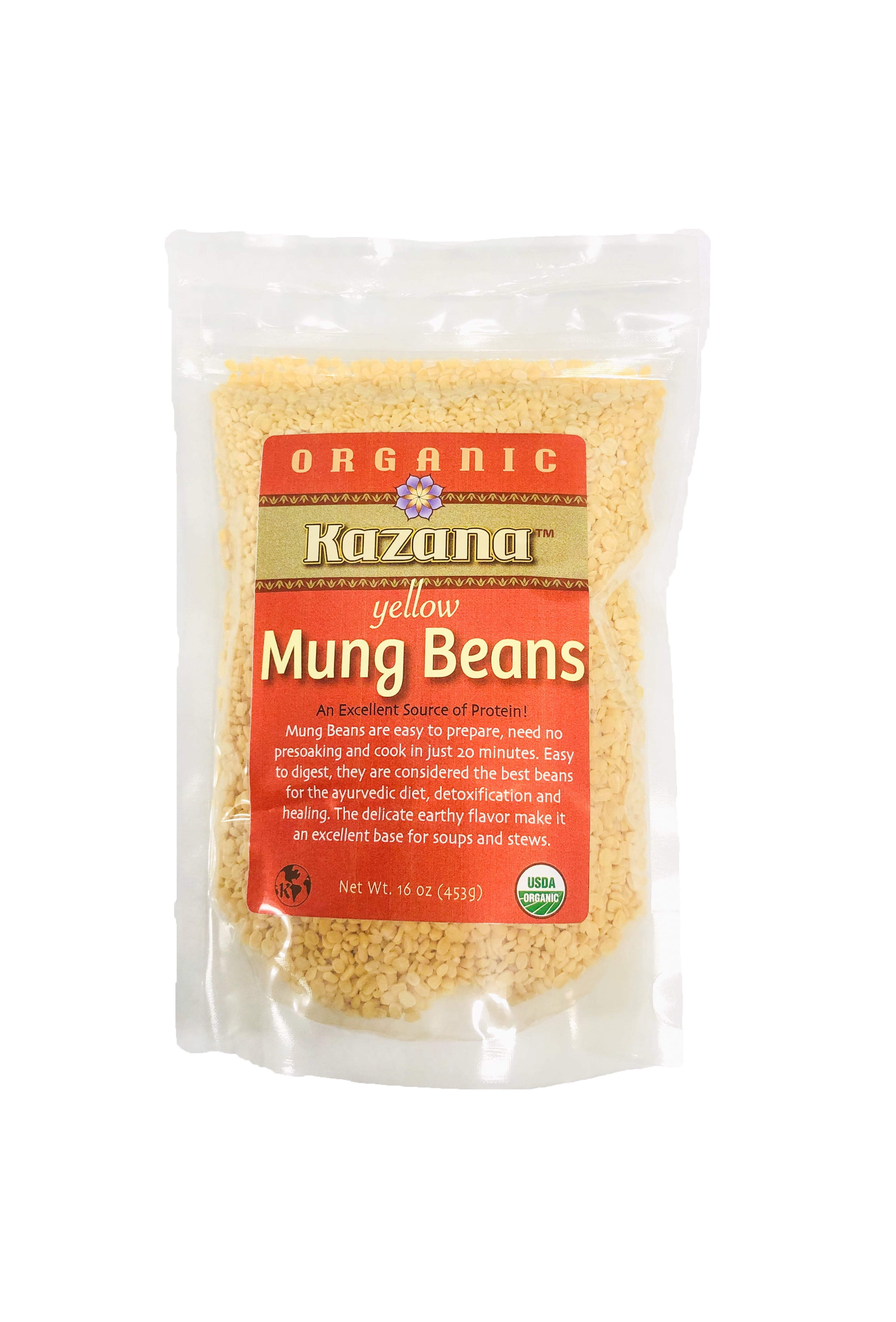 Organic Yellow Mung Beans, 16oz (453g) - Walmart.com