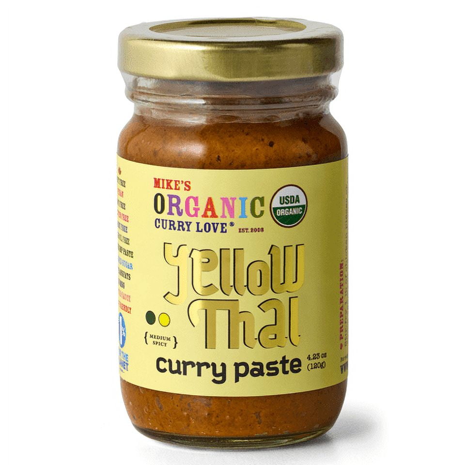 Mike's Organic Curry Love Organic Yellow Thai Curry Paste 4.23 oz Vegan ...