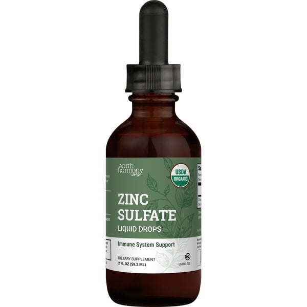 Organic Zinc Mineral Supplement - Gluten-Free Liquid Zinc Sulfate - 2 ...
