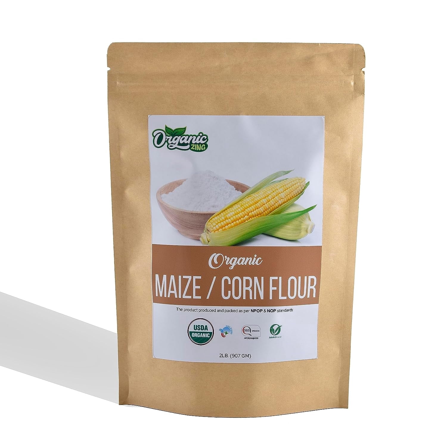 Organic Zing Maize Flour | Gluten-free Corn/ Maize Flour| Organic Corn ...