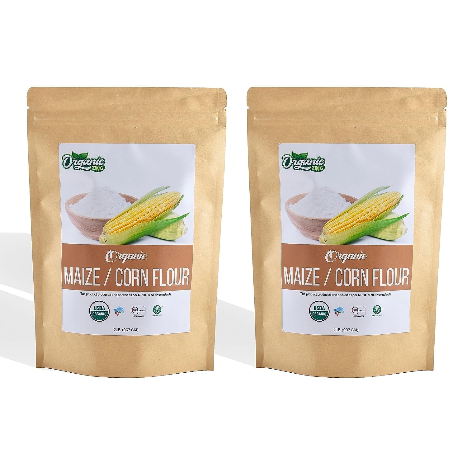 Organic Zing Maize Flour | Gluten-free Corn/ Maize Flour| Organic Corn ...