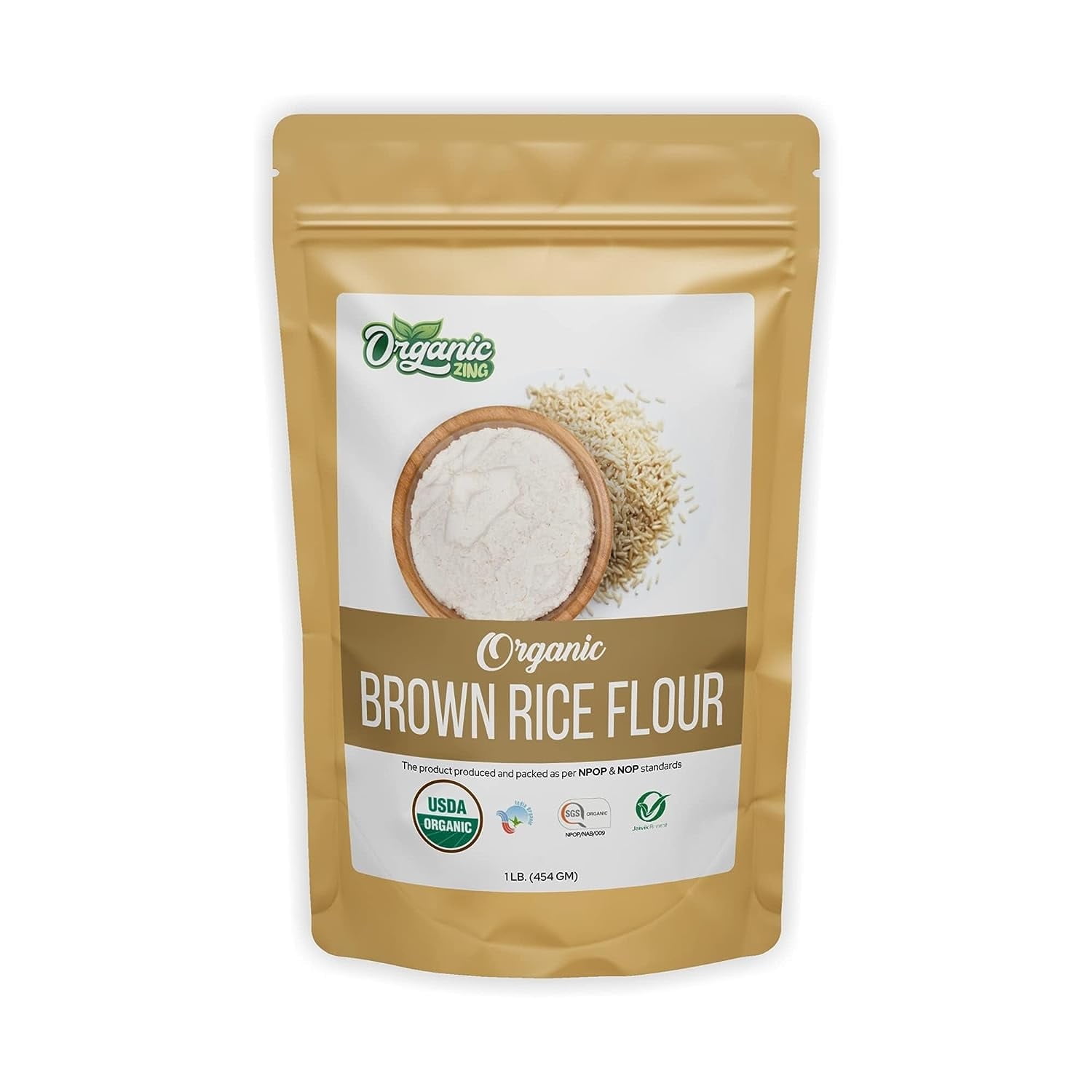 Organic Zing Organic Brown Rice Flour | Rice Flour for Baking | High in ...