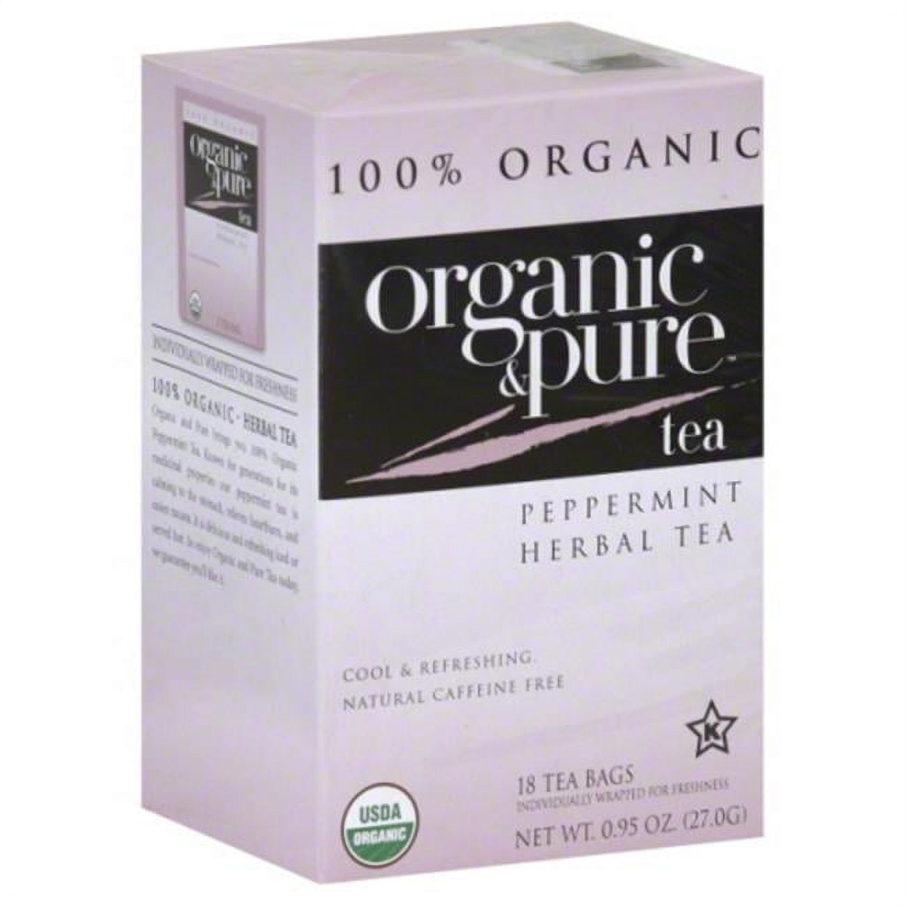 Organic and Pure ORG-18 BG Peppermint Tea - Pack of 6 - Walmart.com
