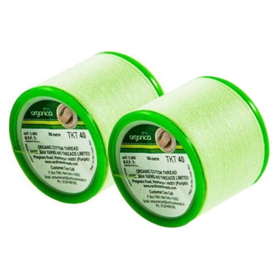Organica Organic Cotton Eyebrow Threading Thread, 2 Spools x 300M ...