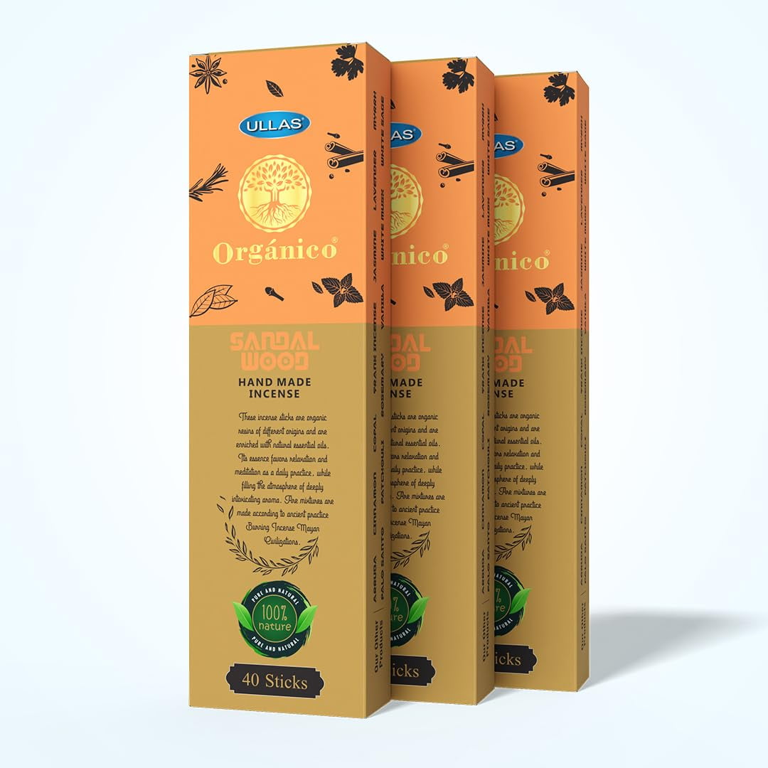 Organico Agarbathi by Ullas Incense Sticks Sandalwood with Woody ...