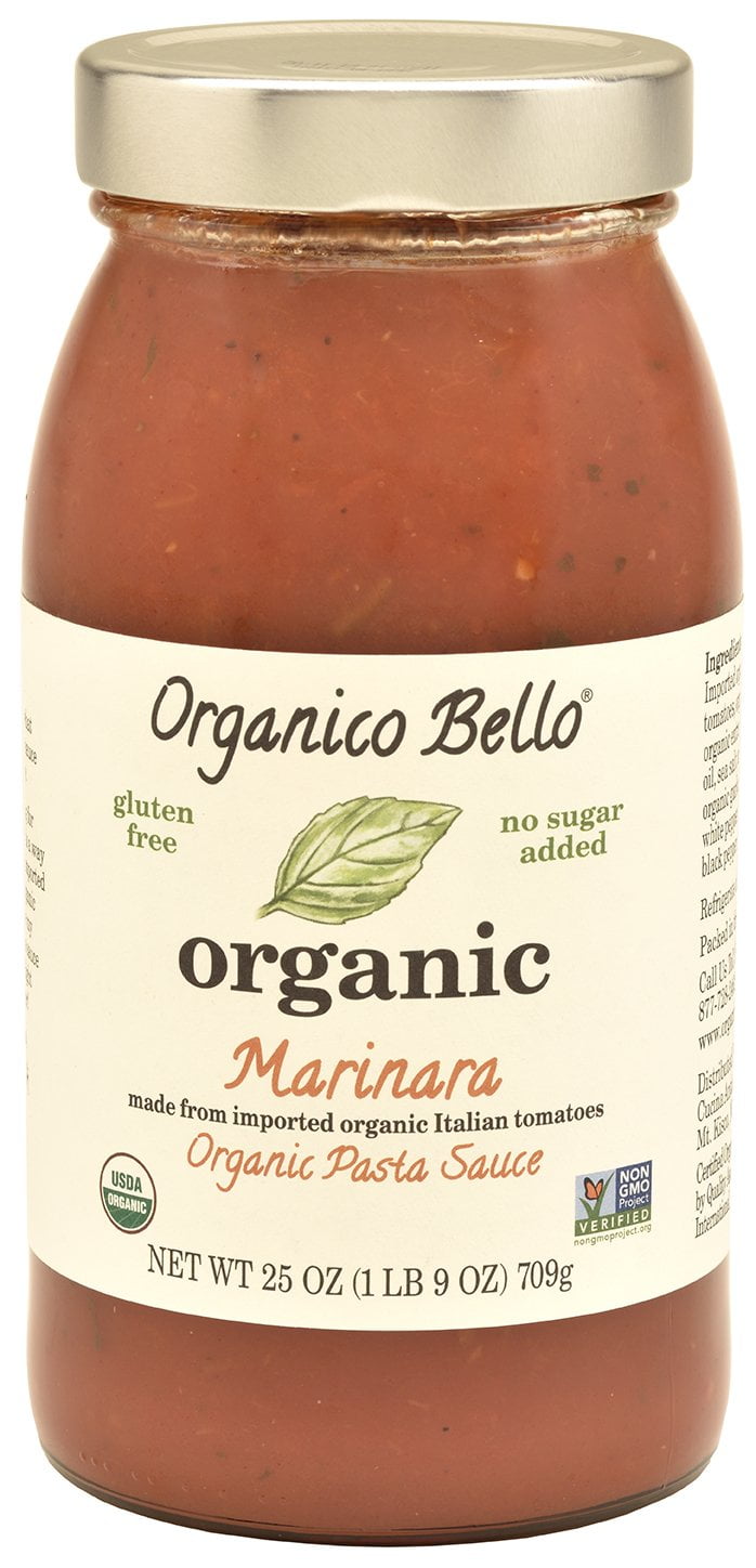 Organico Bello - Organic Gourmet Pasta Sauce - Marinara - 25oz (Pack of ...