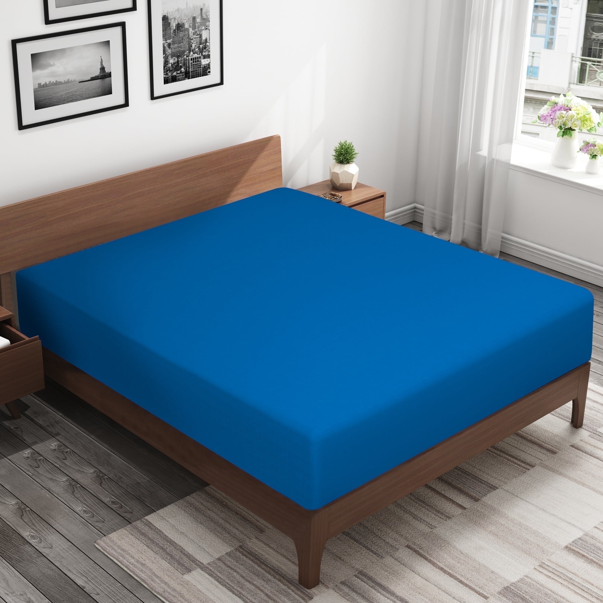 Organictune 100% Brushed Microfiber Fitted Sheet, 1800 Super Soft and ...