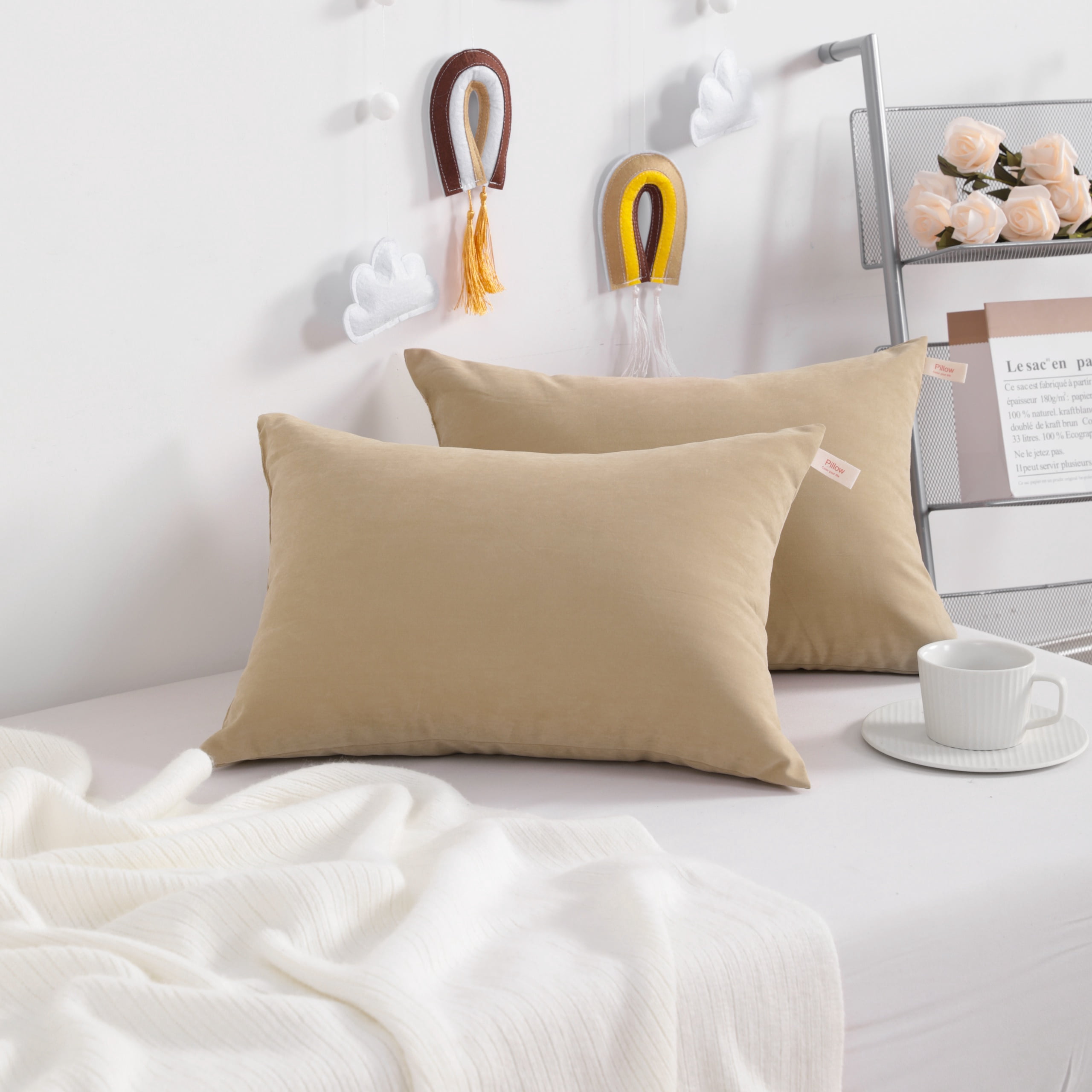 Organictune 2 Pack Microfiber Tiny Pillows Set, Soft and Cozy Small ...