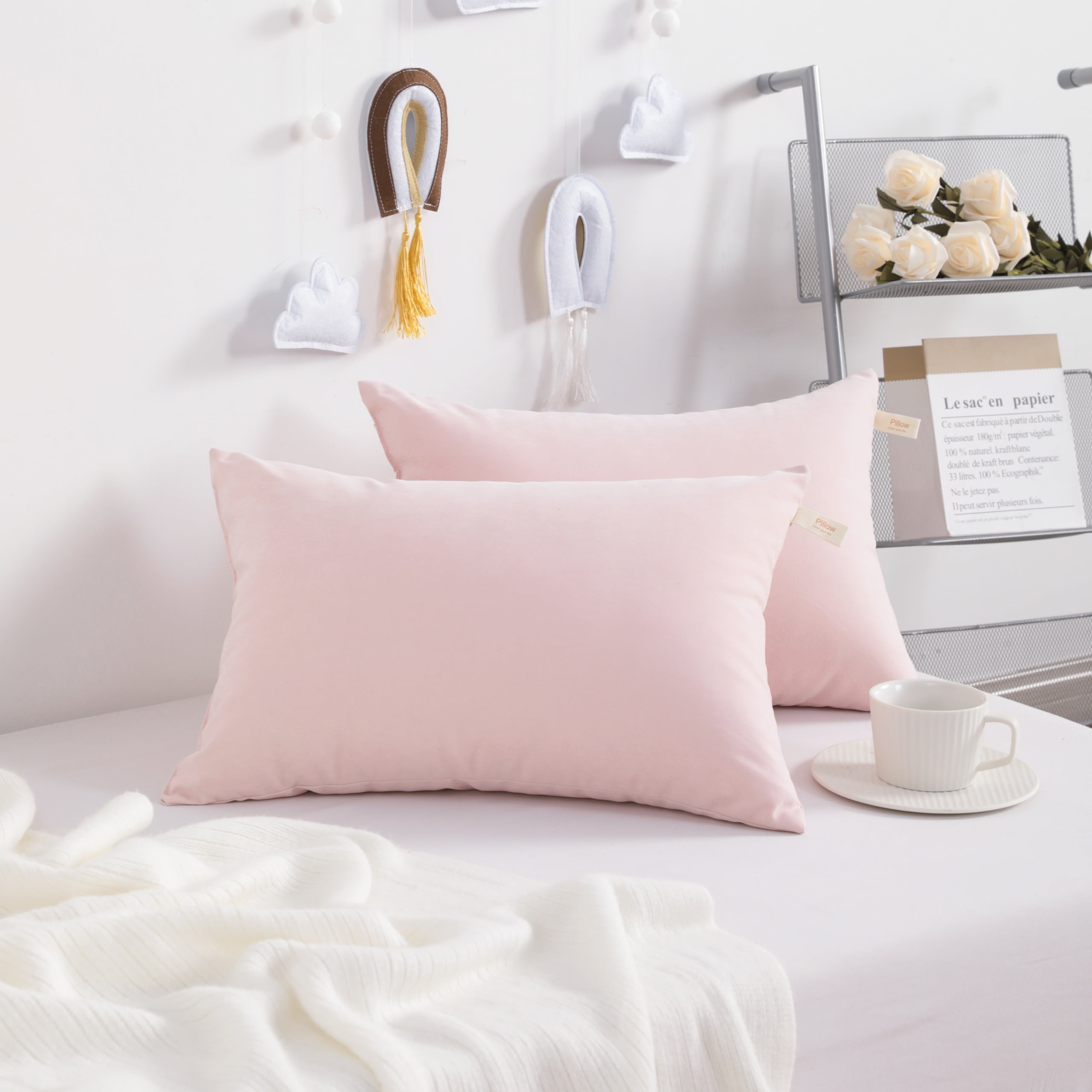 Organictune 2 Pack Microfiber Tiny Pillows Set, Soft and Cozy Small ...