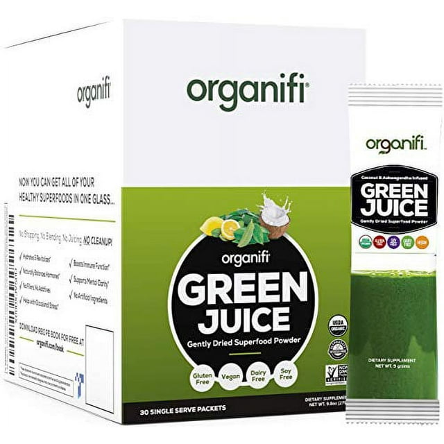 Organifi: GO Packs - Green Juice - Organic Superfood Supplement Powder ...