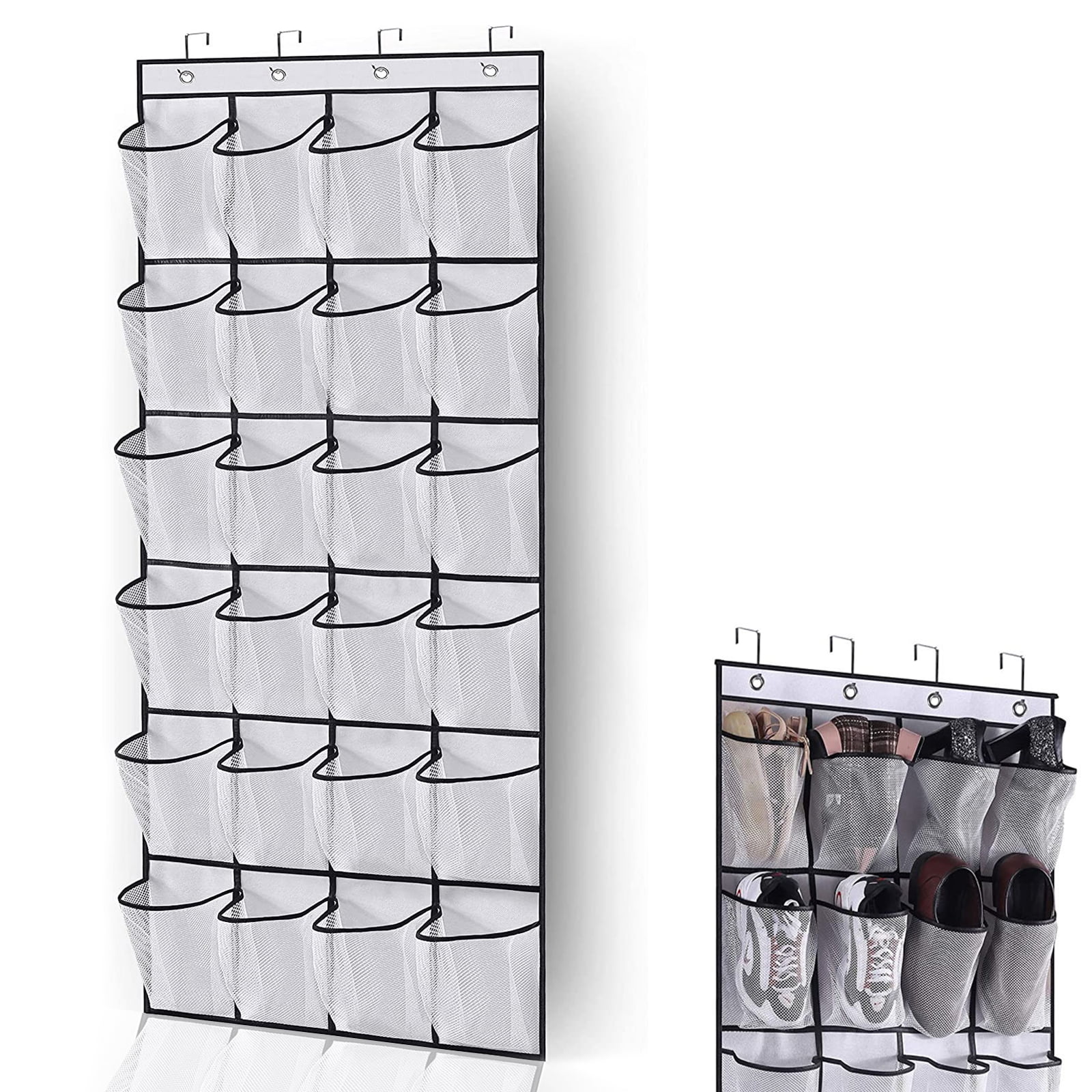 Organiser Hanging Over the Door, Shoe Racks with Large Mesh Pockets ...